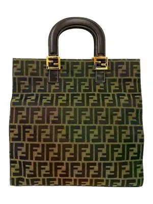 FENDI 2000-2010 Zucca Canvas Twins Tote Bag