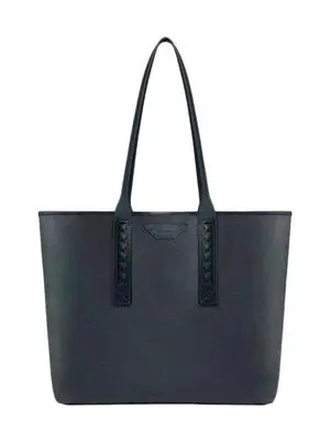 AVITEUR Newport Woven-handle Tote Bag - Blue