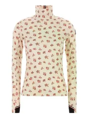 MONCLER Floral-print High-neck Top