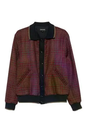 EMPORIO ARMANI Check-pattern Button-up Jacket