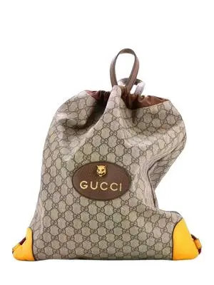 GUCCI Neo Vintage Drawstring Gg Coated Canvas Large Backpack