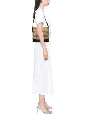 BURBERRY 2000-2017 Haymarket Check Canvas Tote Bag