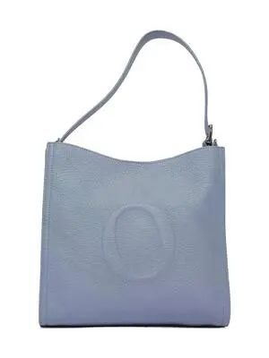 Orciani Medium Her-o Grained-leather Shoulder Bag - Blue