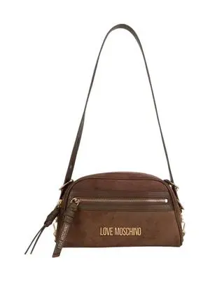 Moschino Logo-plaque Shoulder Bag - Brown