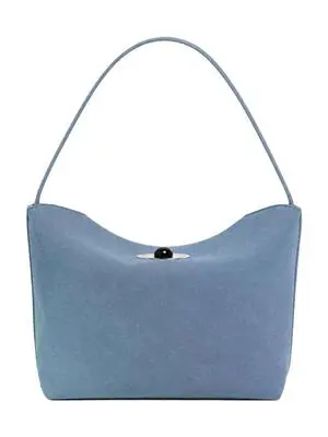 Christopher Esber Turnlock Suede Mini Bag - Blue