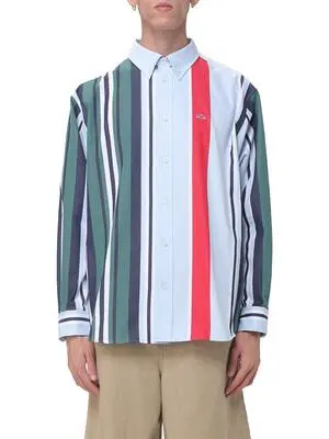Loewe Striped Cotton Shirt With Button-down Collar And Patch Pocket - Multicolor