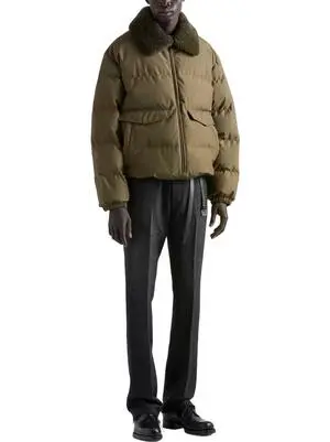 Prada Medium-weight Technical Fabric Down Jacket - Brown