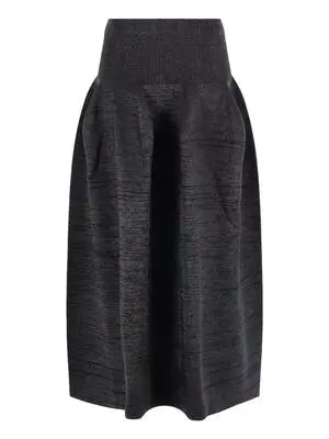 CFCL Glitter-knit Flared Midi Skirt - Black