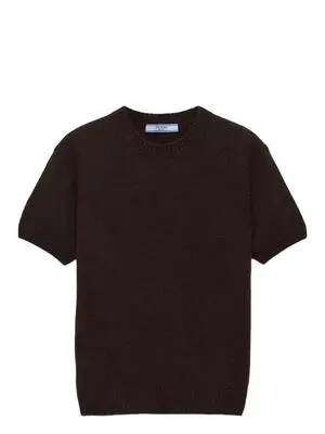 Prada Short-sleeved Cashmere Sweater - Brown