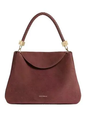COCCINELLE Medium Tiggy Braided-handle Suede Tote Bag - Red