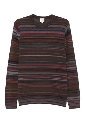 Paul Smith Striped Merino Wool Sweater - Red