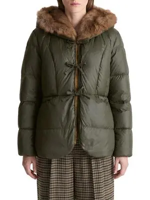 Peuterey Short Quilted Nylon Puffer Jacket With Hood And A Relaxed Fit - Brown