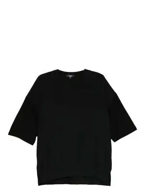 Comme Des Garçons Ribbed-knit Crew-neck T-shirt - Black