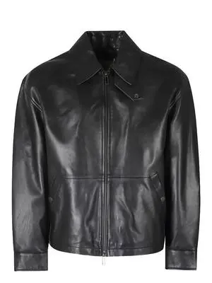 PAOLO PECORA Leather Jacket - Black