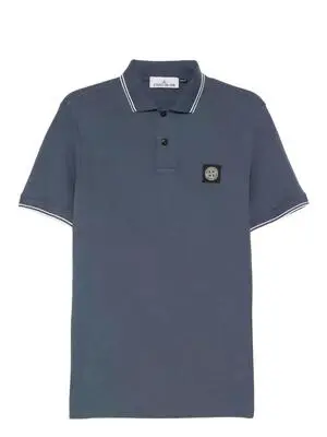 Stone Island Logo-patch Polo Shirt - Blue
