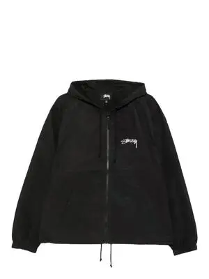 StÜssy Logo-print Hooded Jacket - Black