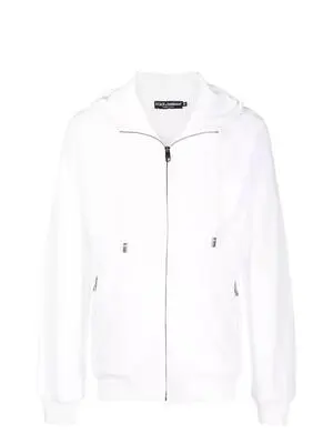 DOLCE & GABBANA Tonal Logo-print Zip-up Hoodie