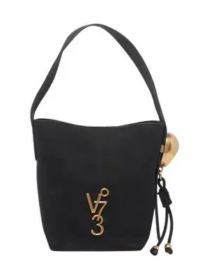 V°73 Azzurrite Logo-plaque Bucket Bag - Black