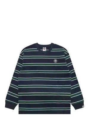 AAPE BY *A BATHING APE Striped Long-sleeve T-shirt Blue