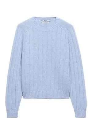 Prada Re-cashmere Crew-neck Sweater - Sapphire Blue