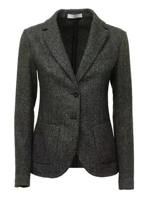 CIRCOLO 1901 Herringbone-pattern Slim-fit Blazer - Green
