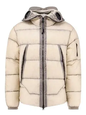 C.P. COMPANY D.d. Shell Explorer Lens Medium Down Jacket - Beige