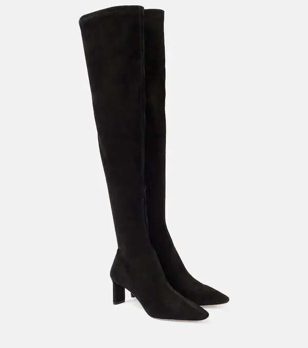 AQUAZZURA Zenn 65 Suede Knee-high Boots - Black
