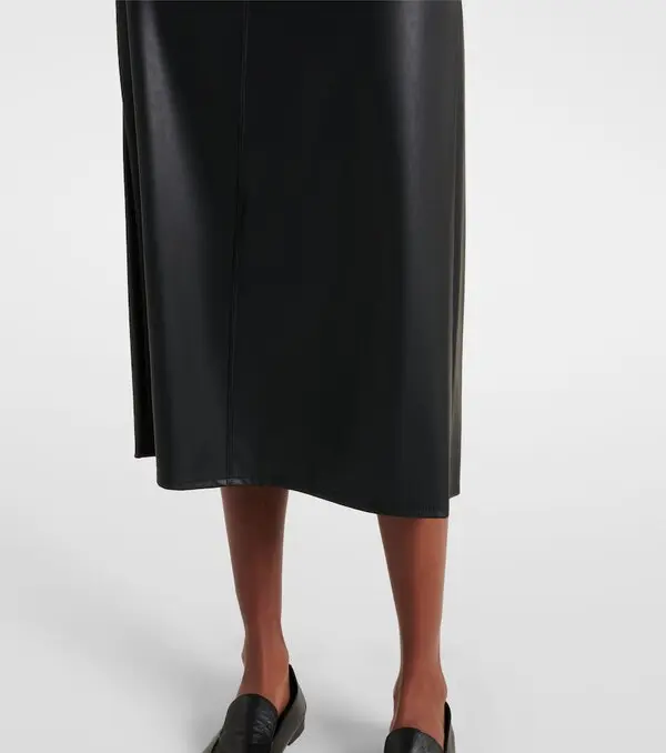 Max Mara Scilli Coated Jersey Midi Skirt