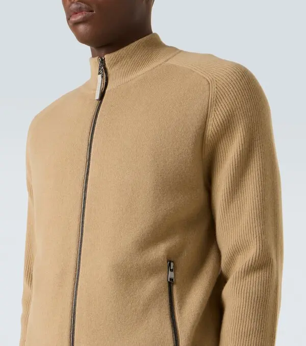 Bogner Dexter Wool And Cashmere Zip-up Sweater
