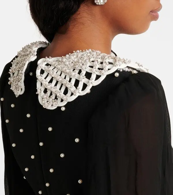 Rebecca Vallance Alivia Embellished Crepe Mini Dress