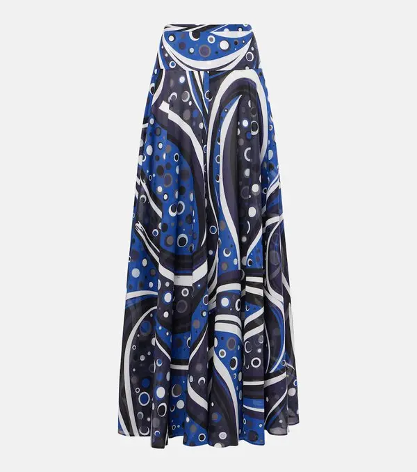 Emilio Pucci Printed Cotton Muslin Maxi Skirt - Multicoloured