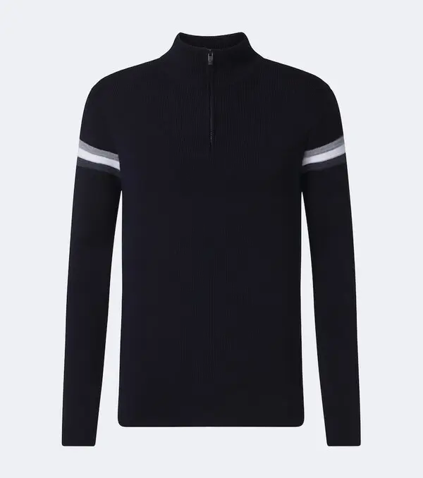 Fusalp Wengen Iv Wool Half-zip Sweater - Blue