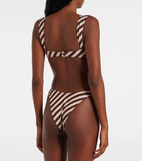 SAME Spiral Striped Bikini Bottoms