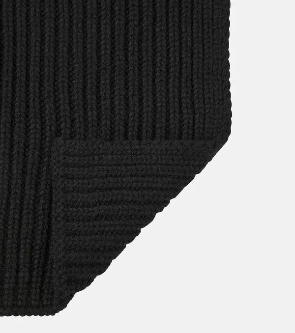 Gucci Ribbed-knit Wool And Cashmere Scarf