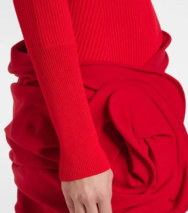 Magda Butrym Ribbed-knit Turtleneck Bodysuit