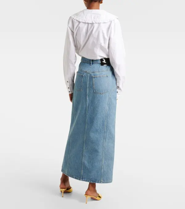 Nina Ricci Denim Midi Skirt