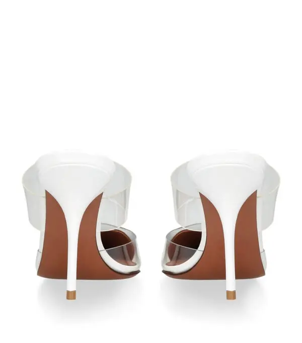 Alaïa Leather Coeur Mules 90 - White