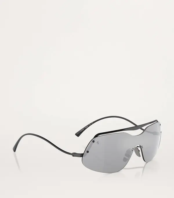 FERRARI Metal Sports Sunglasses - Black