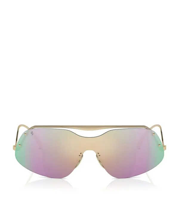 FERRARI Metal Aviator Sunglasses - Gold
