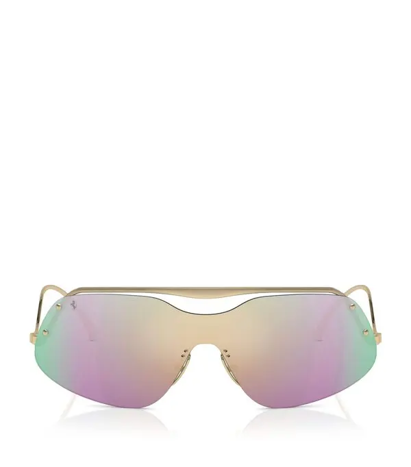 FERRARI Metal Aviator Sunglasses - Gold