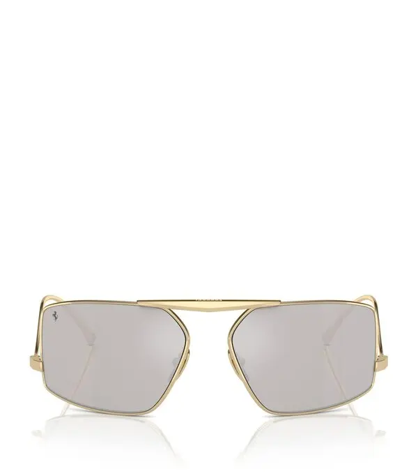 FERRARI Metal Rectangular Sunglasses - Gold