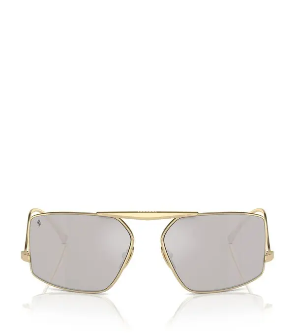 FERRARI Metal Rectangular Sunglasses - Gold