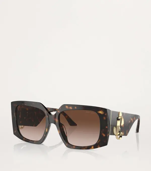 JIMMY CHOO Acetate Oversized Sunglasses - Brown