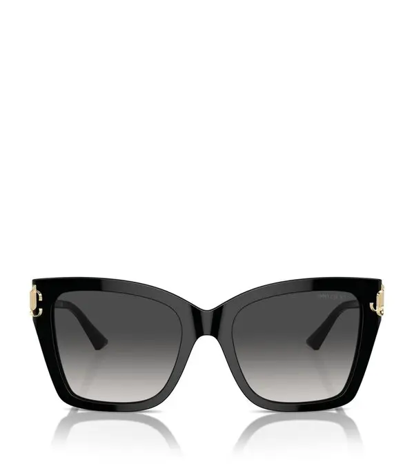 JIMMY CHOO Tortoiseshell Cat Eye Sunglasses - Black