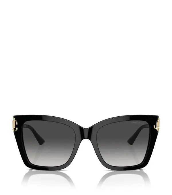 JIMMY CHOO Tortoiseshell Cat Eye Sunglasses - Black