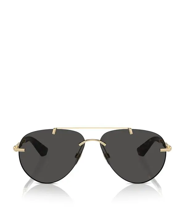 Burberry Acetate Aviator Sunglasses - Gold