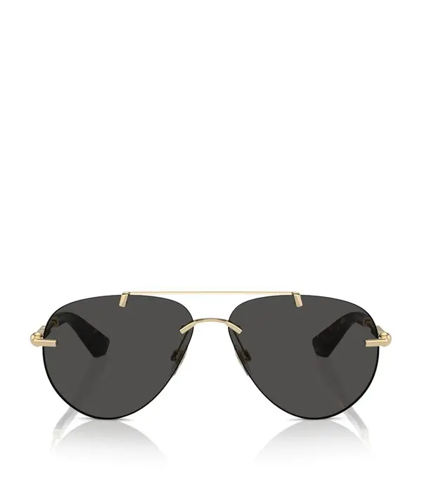 Burberry Acetate Aviator Sunglasses - Gold