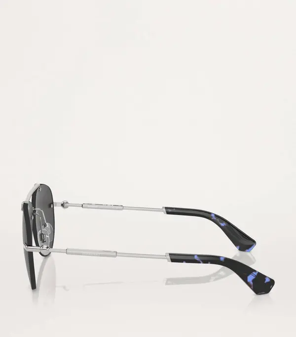 Burberry Acetate Aviator Sunglasses - Silver