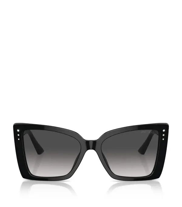 JIMMY CHOO Acetate Cat Eye Sunglasses - Black