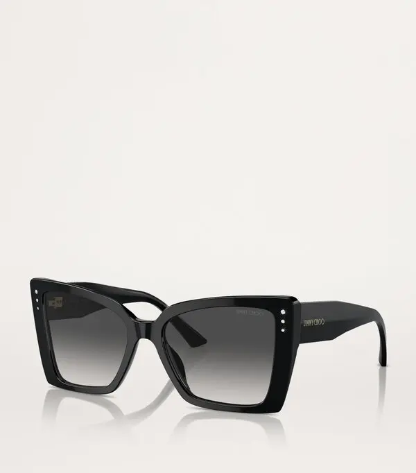 JIMMY CHOO Acetate Cat Eye Sunglasses - Black